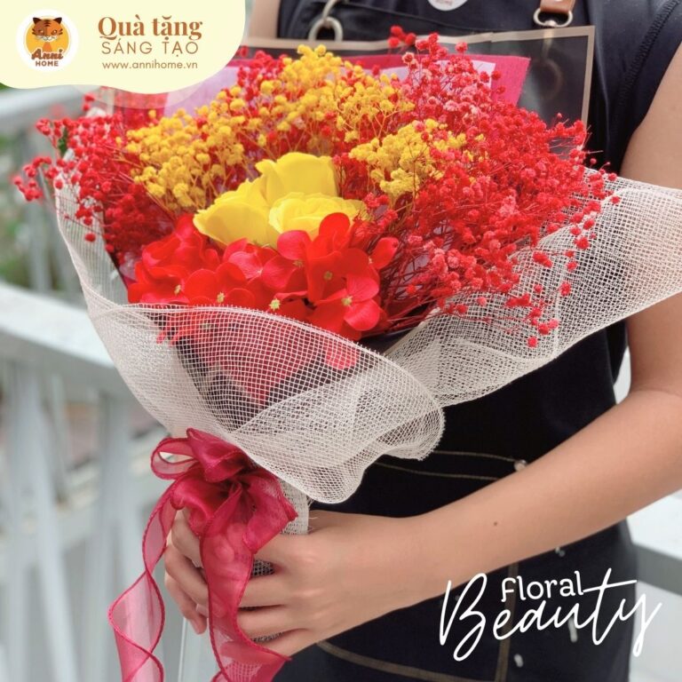 Floral Beauty - Bó hoa độc đáo từ hoa khô Baby và hoa sáp | Anni Home ...